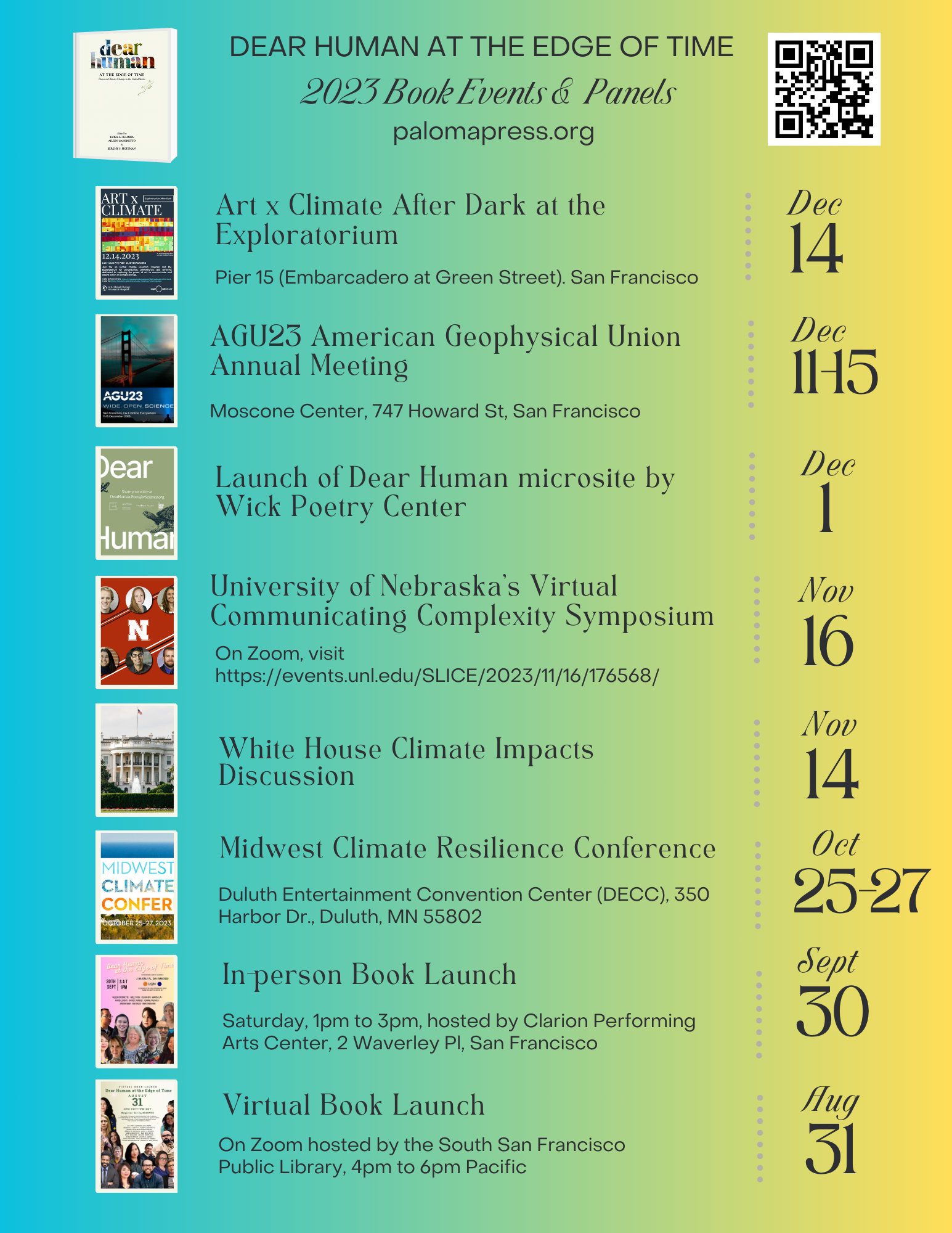 Dear Human 2023 Events – Paloma Press